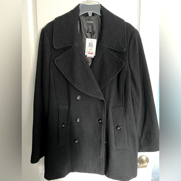 Style & Co. | Jackets & Coats | Nwt Style Co Womans Plus Black Wool ...